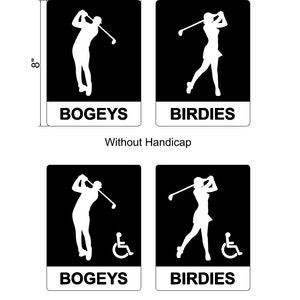 Super Unique - Golf Themed Restroom Sign Set - Bogeys & Birdies - 7x9 ...