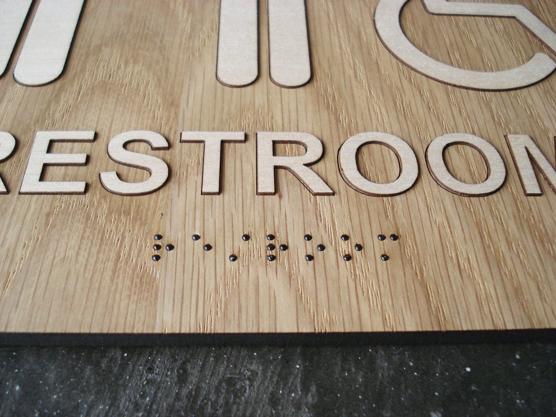 ADA Square Restroom Bathroom Sign Modern Signage - Etsy