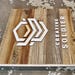 Custom Reclaimed Wood Logo Sign - 18" X 18" - Modern Advertising ...