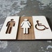 Unisex Wood Cutout Restroom Sign Unique Bathroom Decor - Etsy