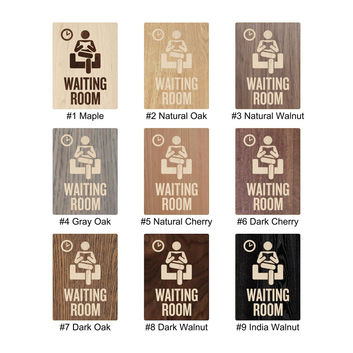 Waiting Room Doctor Office Sign - Directional Arrows - 9" X 12" Size ...