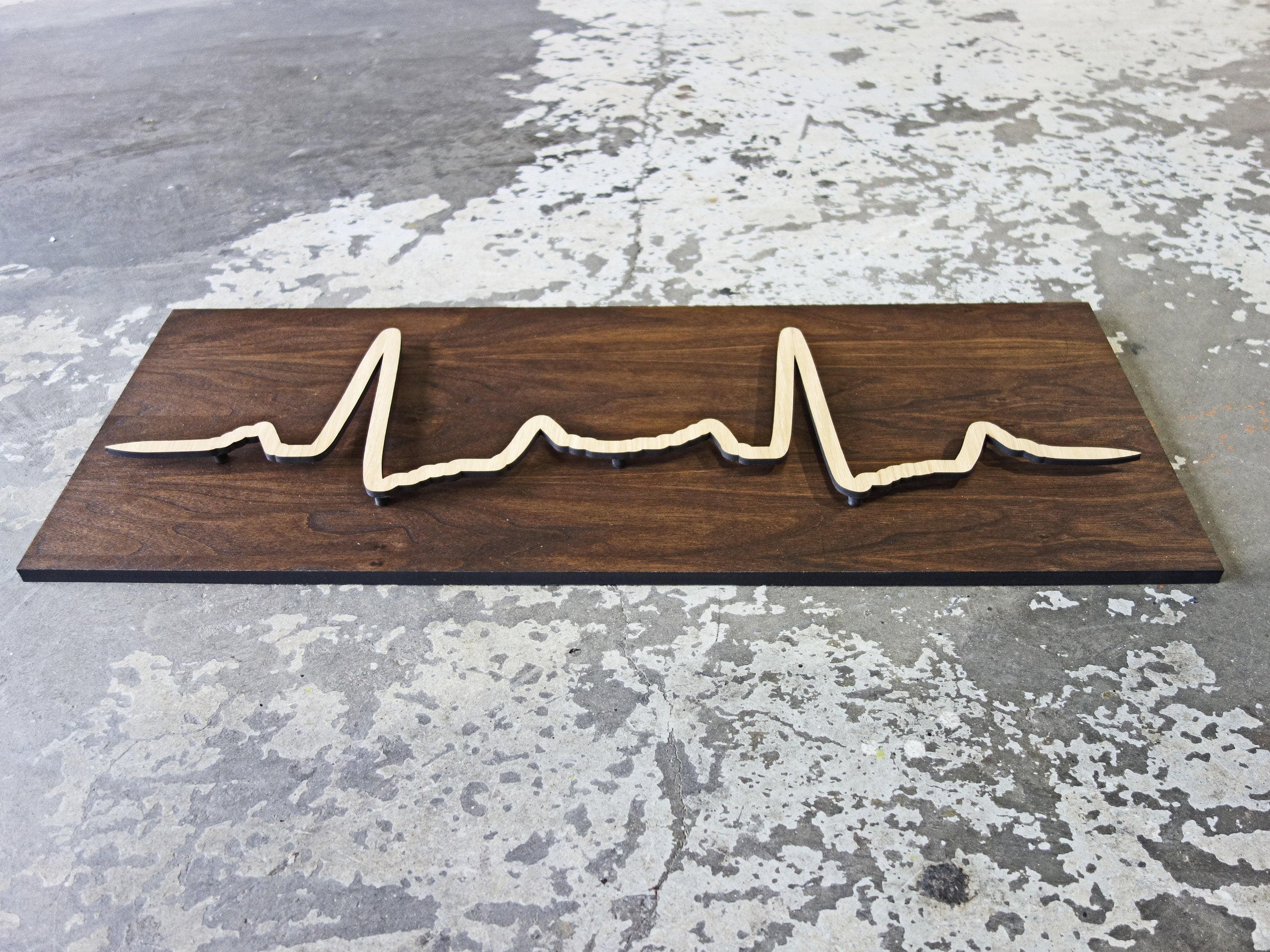 The ORIGINAL Custom EKG Heartbeat Wood Sign - Unique Design ...