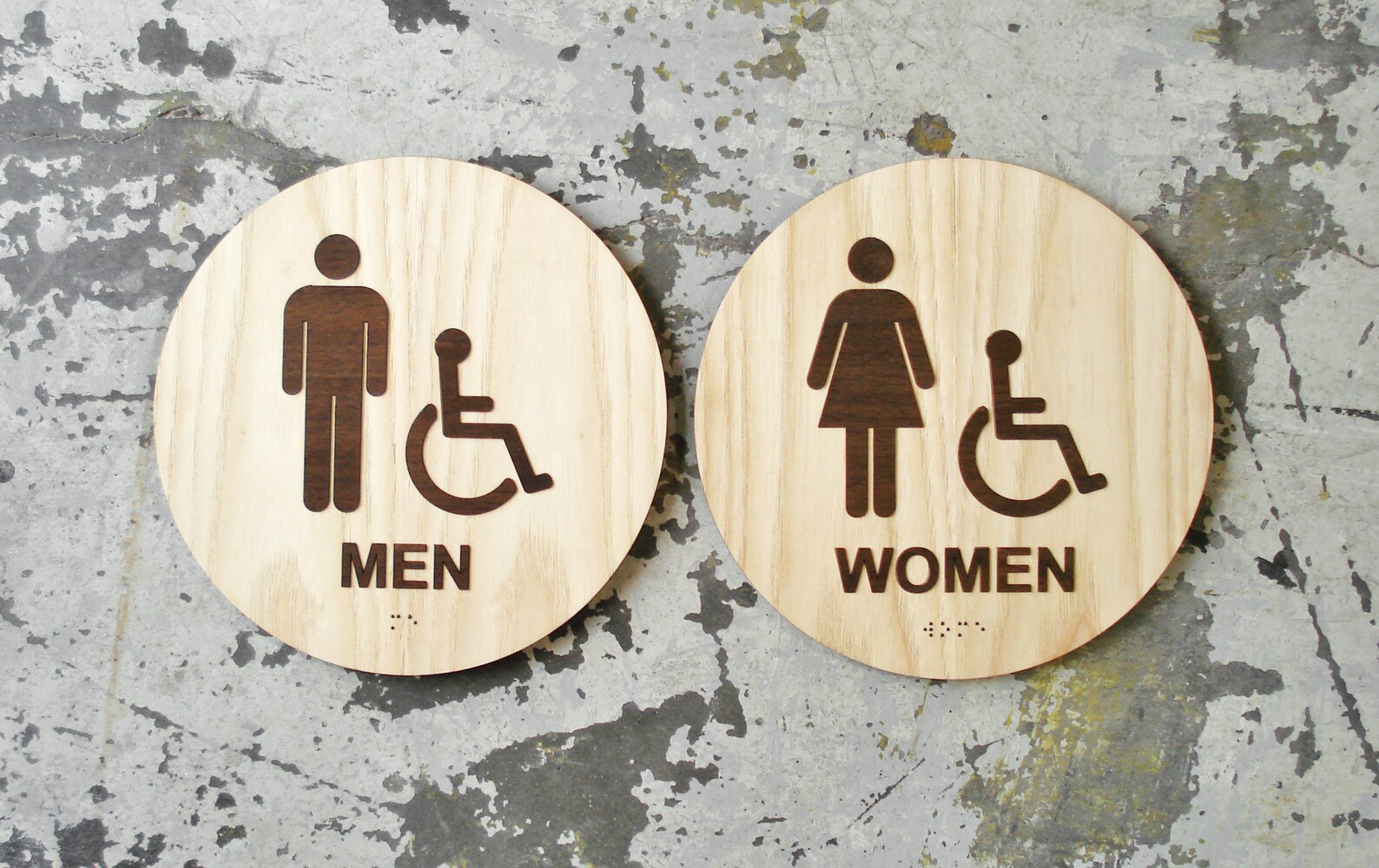 Custom Wood Office ADA Signs - ANY 2+ Signs - Includes Grade 2 Braille ...