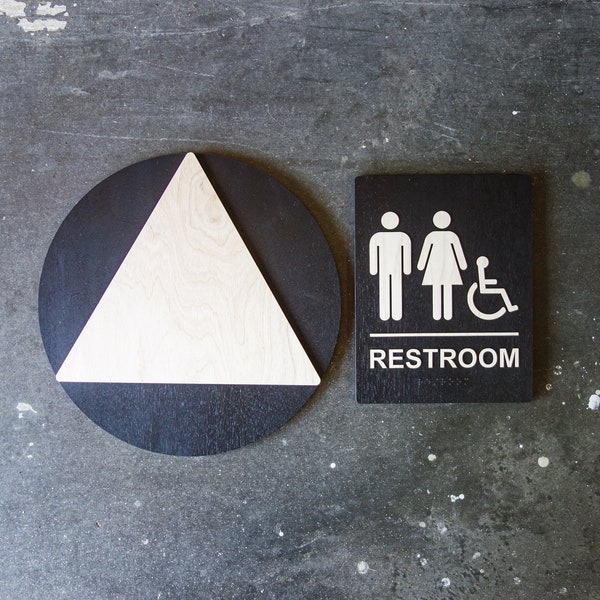 Restroom Signs - Etsy