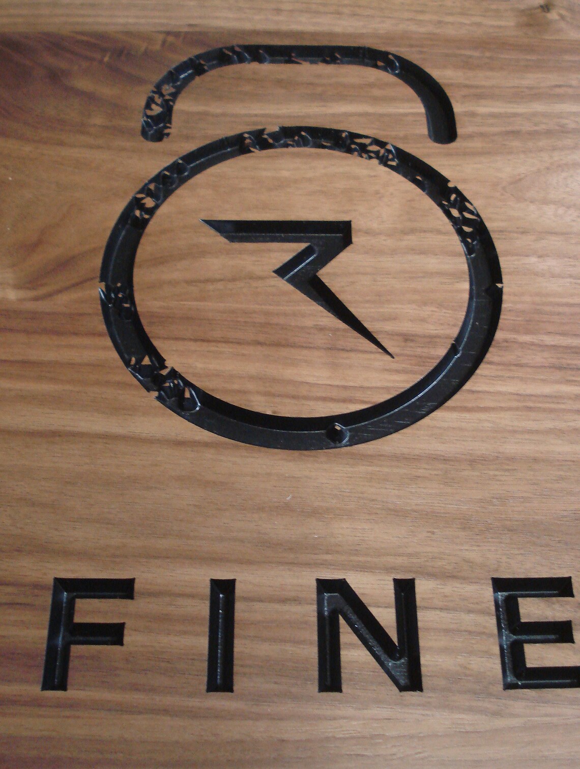 Solid Walnut Company Logo Sign 24 Dia. 3D Carved | Etsy