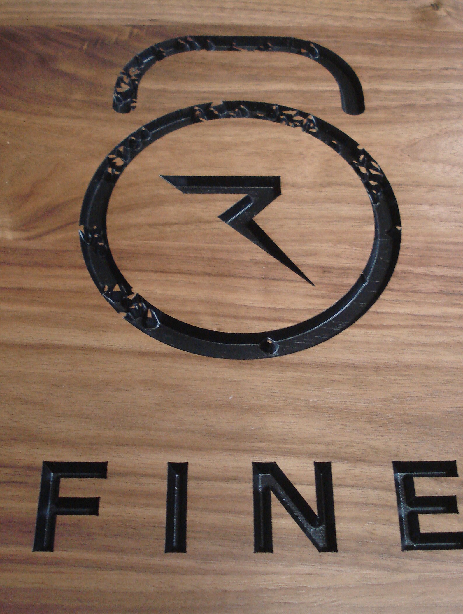 Solid Walnut Company Logo Sign 24 Dia. 3D Carved | Etsy