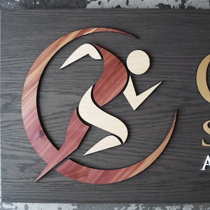 Large Corporate Signage With Custom Logo - 48" X 18" - Wood Signs ...