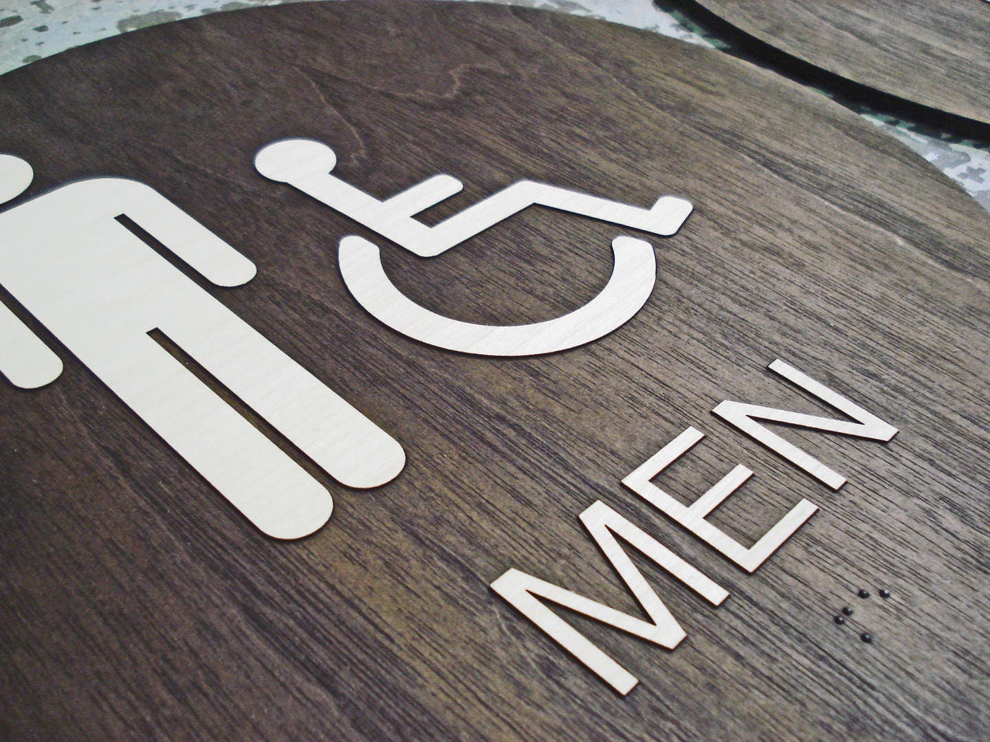 ADA Braille Restroom Sign Set Men Women Handicap Bathroom | Etsy