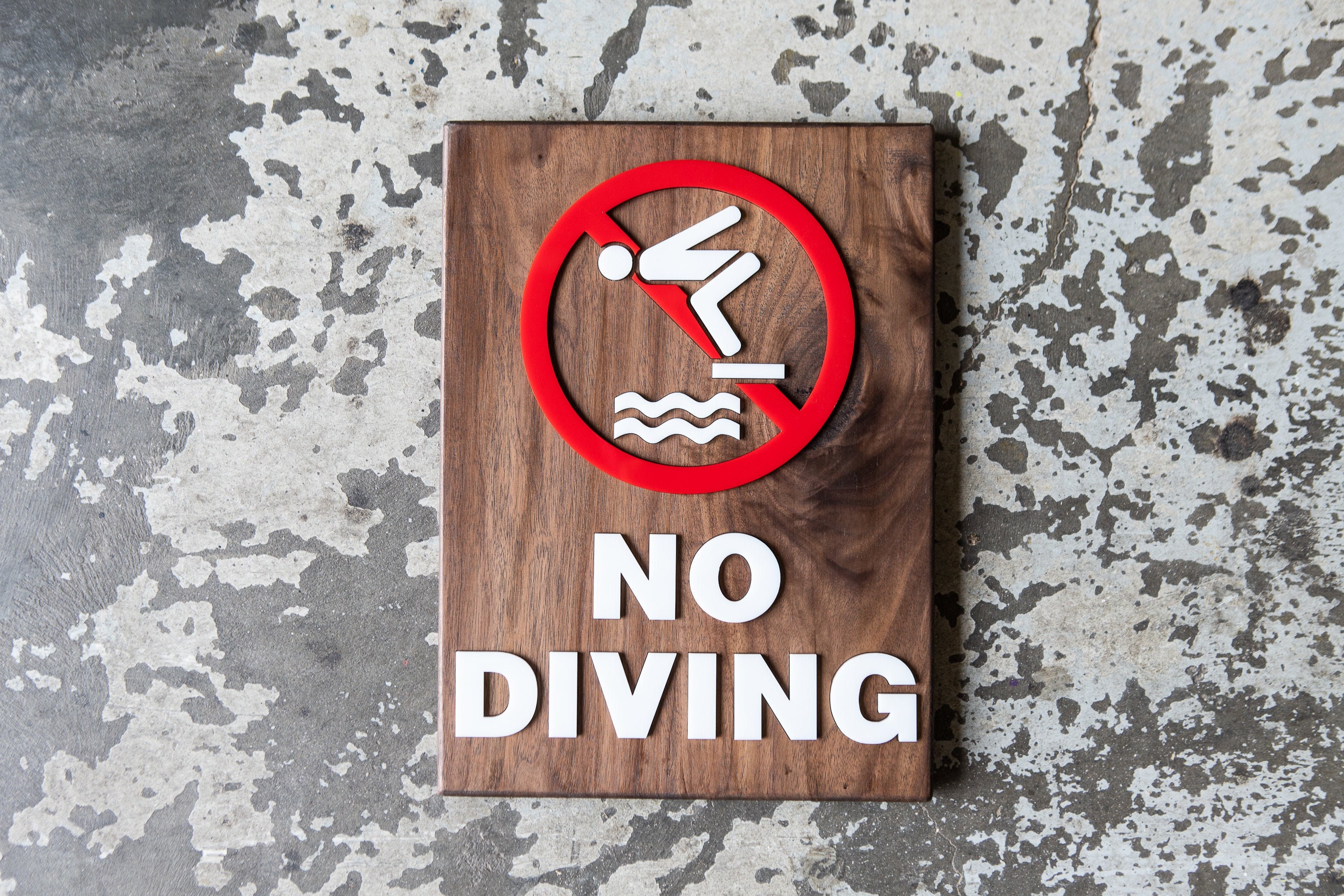 No Diving Swimming Pool Sign 9 X 12 Signage - Etsy UK