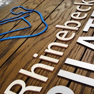 Dark Oak Custom Business Sign - Unique Logo Advertising - Wood Slat ...