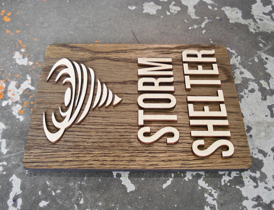 Emergency Storm Shelter Safety Sign - 9" X 12" Size - Commercial ...