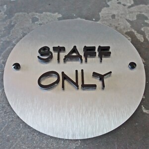 Metal Staff Only Private Sign - Keep Out Employees Only - 9" X 9" Size ...