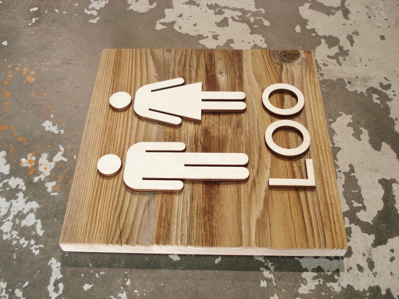 Barnwood Bathroom Rustic Loo Sign Restroom Signage 9 - Etsy