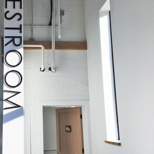 3D Restroom Sign Typography Letters - 6" X 48" - Modern Office Home ...