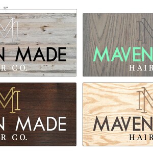 Large Custom Gray Wood Sign - Hair Salon Spa Signage - Real Wood ...