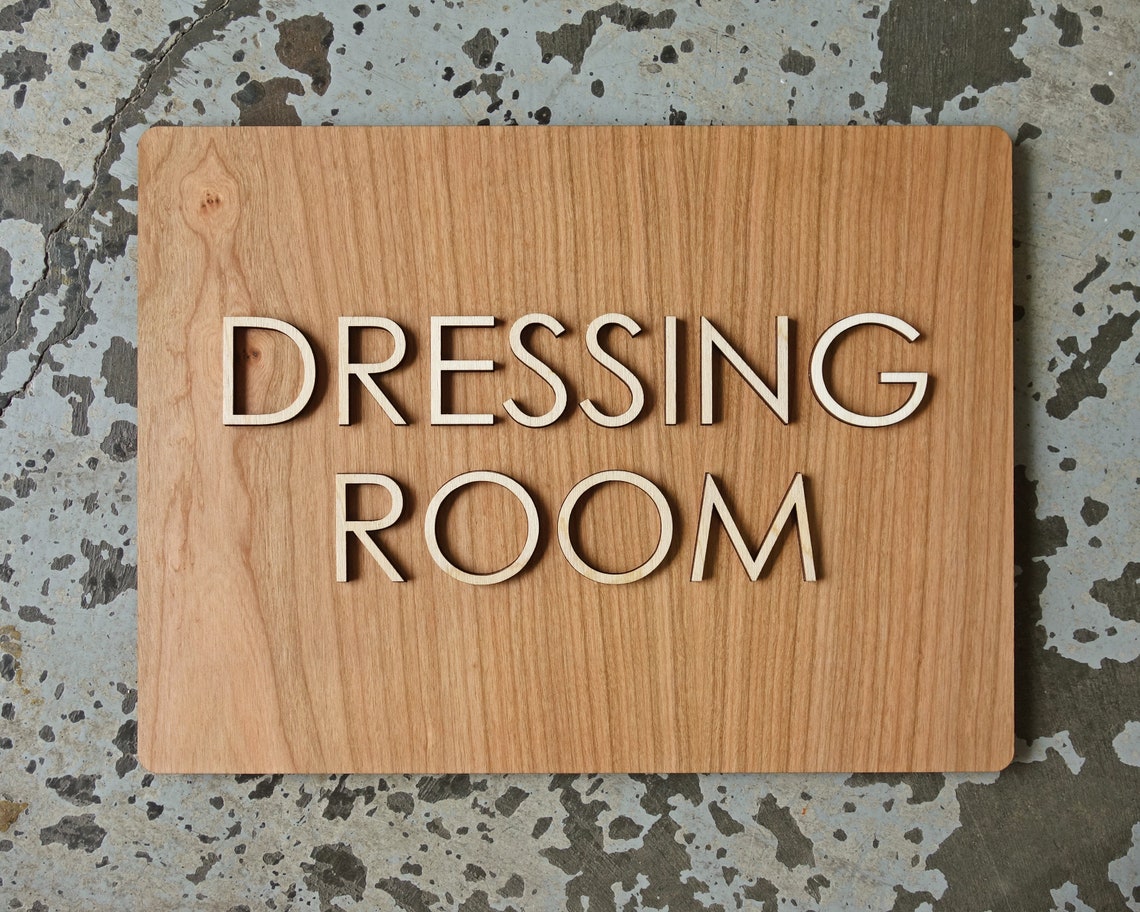 Dressing Room Laser Cut Sign Office Way Finding Signage - Etsy