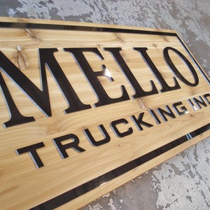 Custom Exterior Cedar Metal Sign - 72" X 20" - Professional Logo ...