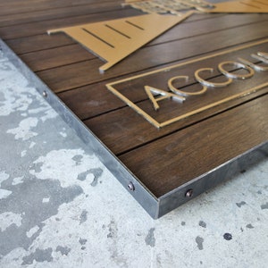 Solid Walnut Company Logo Sign - 36" X 36" - Interior & Exterior Wood ...