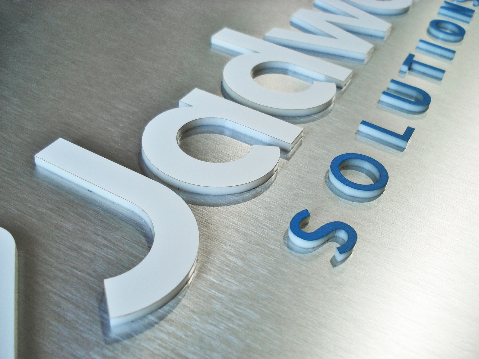 Brushed Metal Custom Logo Sign Professional Company Signage - Etsy