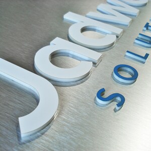 Brushed Metal Custom Logo Sign - Professional Company Signage ...