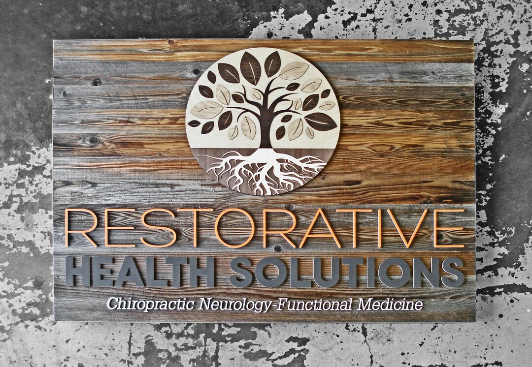 Weathered Reclaimed Barnwood Logo Sign - 48" X 36" - Salvaged Authentic ...
