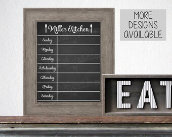 Weekly menu board | Etsy
