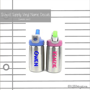 Back to School Name Labels School Labels for Girls Name Labels Vinyl ...