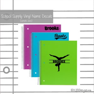 Back to School Name Labels School Labels for Girls Name Labels Vinyl ...