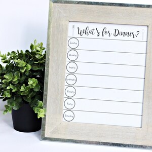 Weekly Menu Board PRINTABLE Printable Menu Dry Erase Menu - Etsy