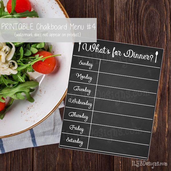 Chalkboard Menu - Etsy