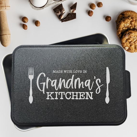 Engraved Cake Pan and Lid | Personalized Cake Pan | Personalized ...