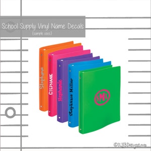 Back to School Name Labels School Labels for Girls Name Labels Vinyl ...