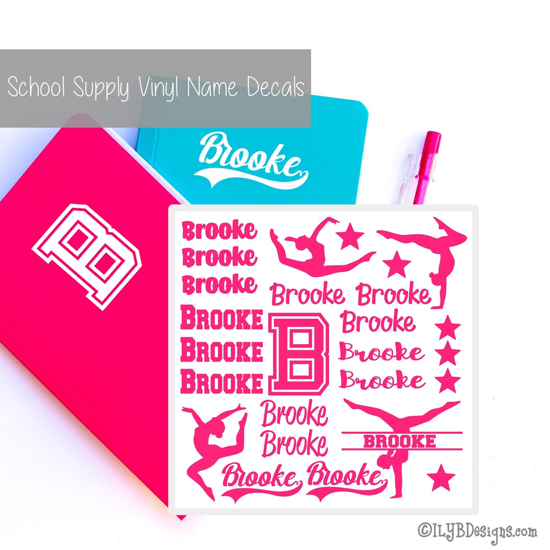 School Labels for Girls Waterproof Gymnastics Back to School Labels ...