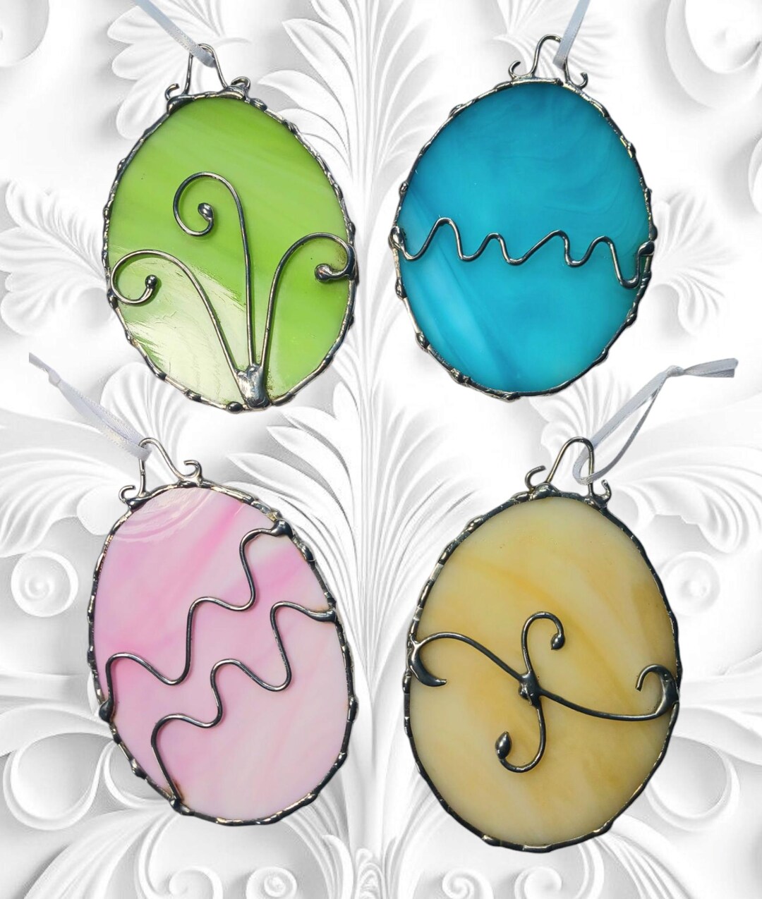 Easter Eggs -stained Glass - Etsy