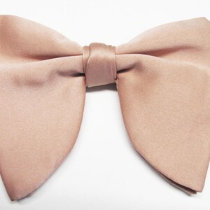 Nude Peach 2 Tiered Tear Drop Bow Tie With Custom Double Wrapped Fancy Knot - Etsy