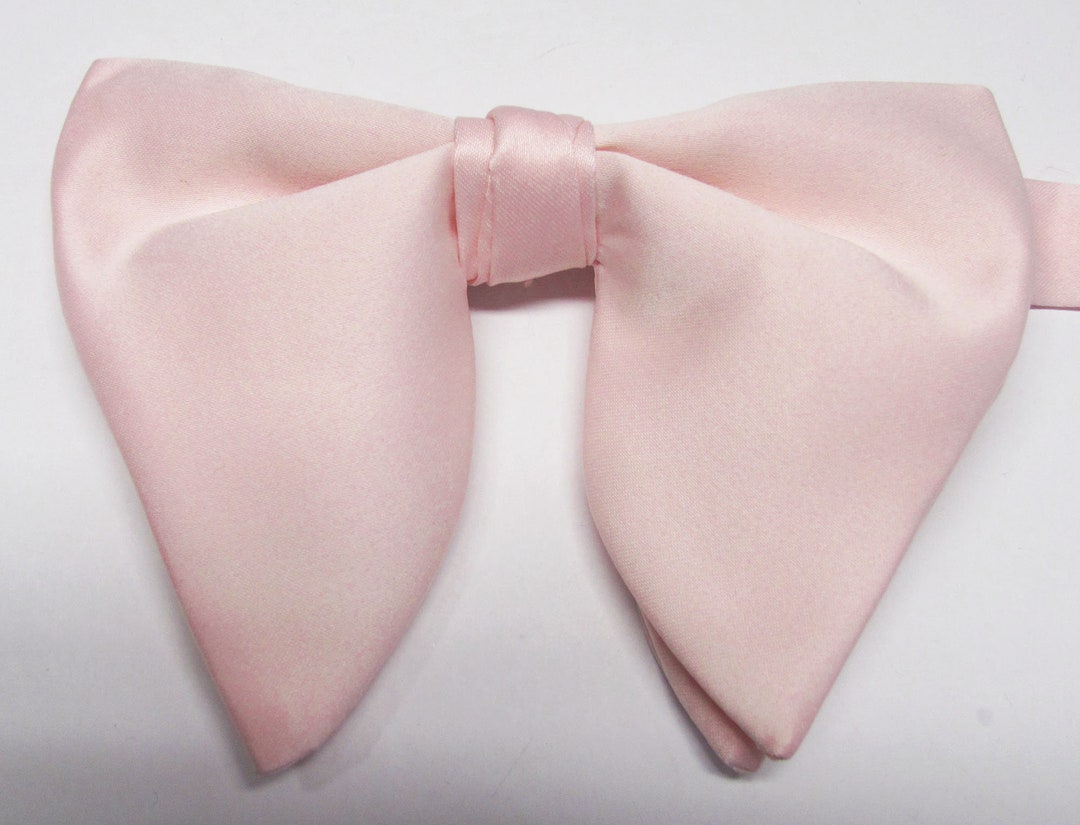 Mens Pale Pink Blush 2 Tiered Tear Drop Bow Tie With Custom Double Wrapped Fancy Knot - Etsy