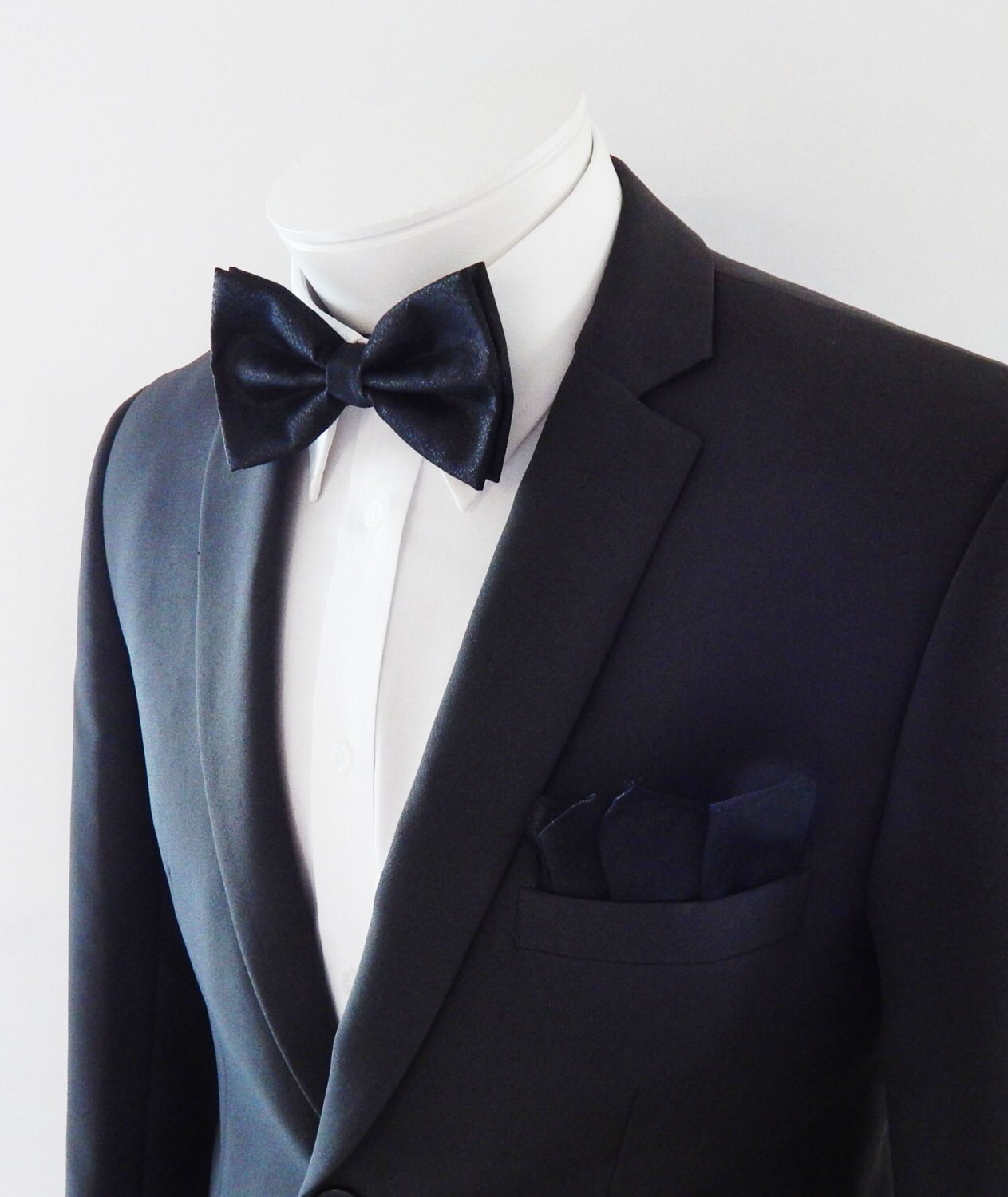 Mens Bowties Lame Extra Fancy Black Lame Fabric Adjustable Pre - Etsy