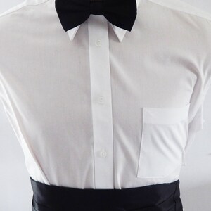 Mens Cummerbund Black Satin Cummerbund Set Adjustable Back With Tie and ...