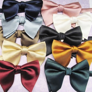 Mens Black Classic 2 Tiered Tear Drop Bow Tie With Custom Double Wrapped Fancy Knot - Etsy