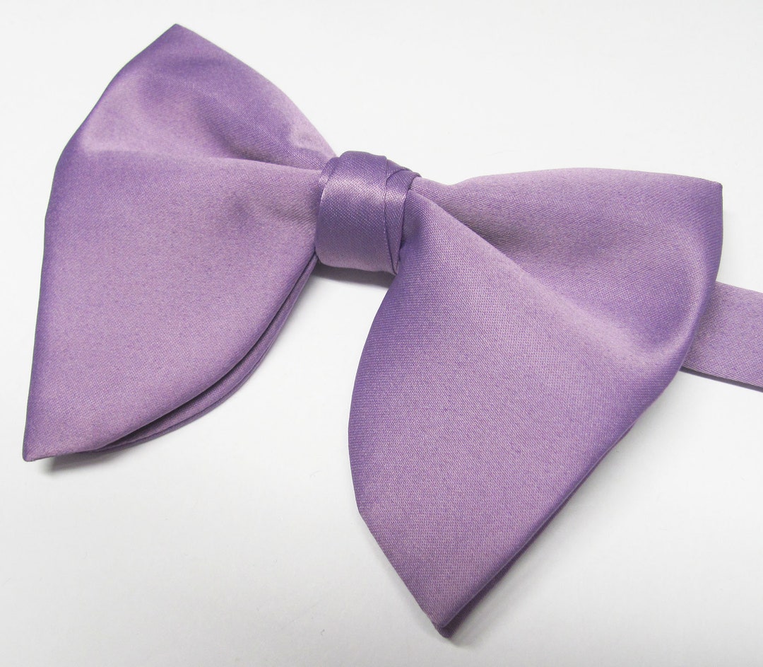 Mens Lavender Purple 2 Tiered Tear Drop Bow Tie With Custom Double Wrapped Fancy Knot - Etsy