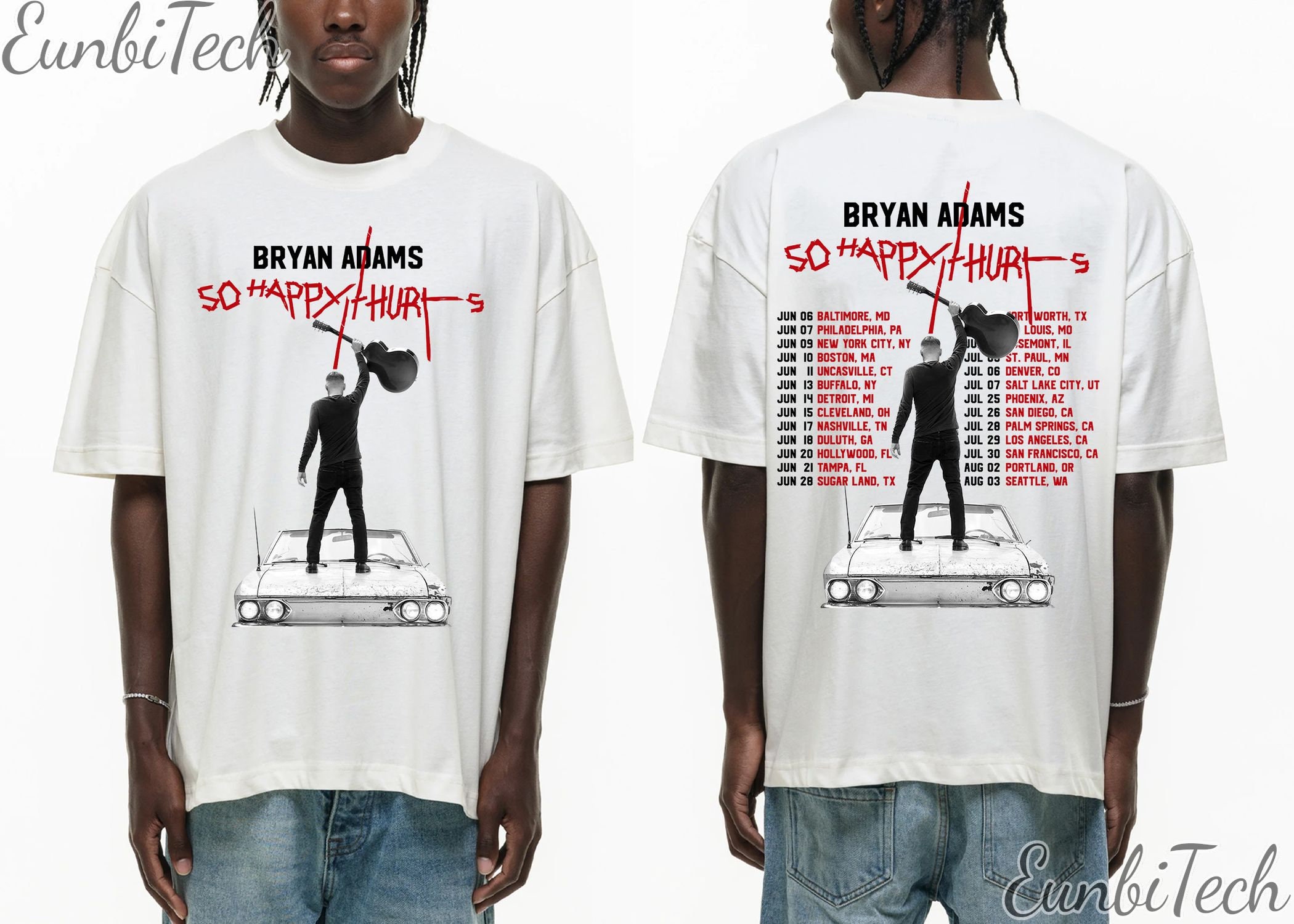Bryan Adams Vintage T-Shirt,Bryan Adams Tour 2023 Shirt Designed & Sold ...