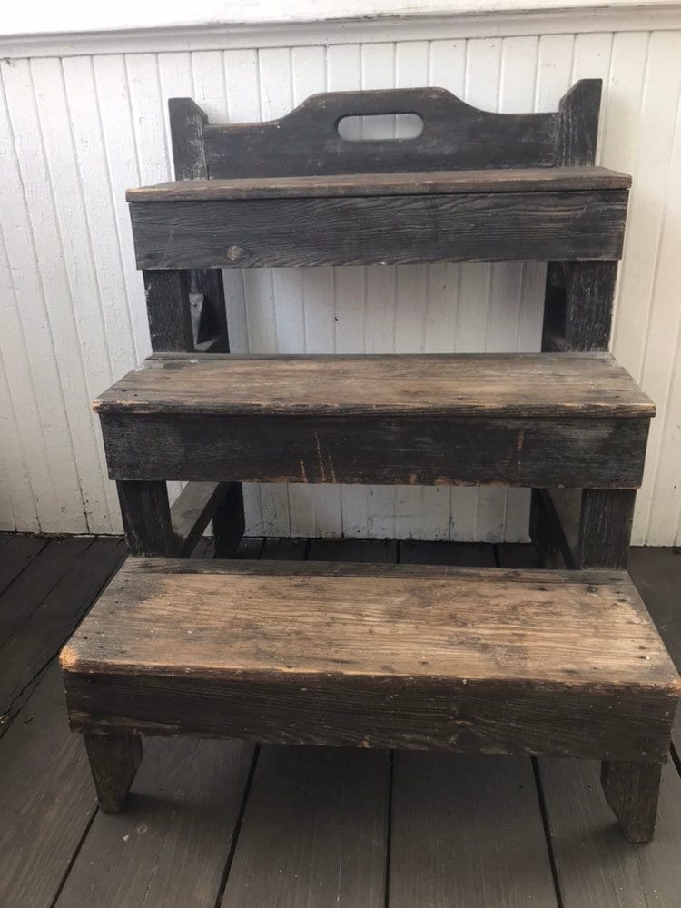 Antique French Plant Stand Garden Steps Wood Plant Steps Display ...