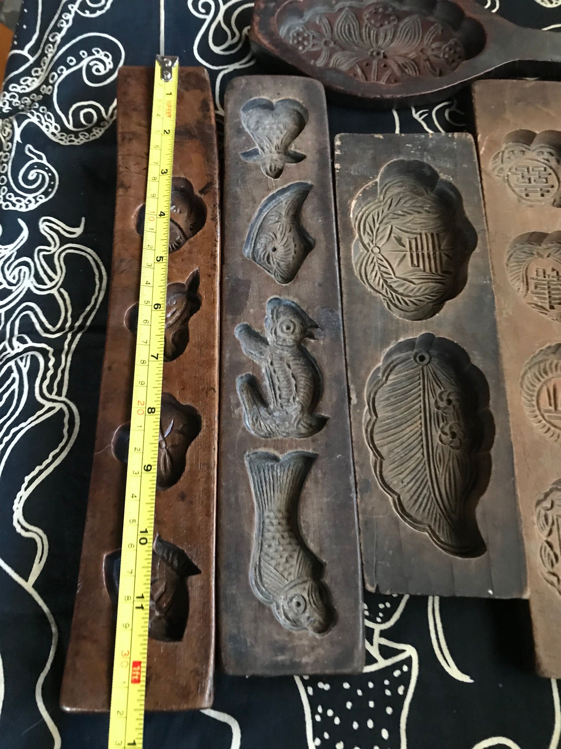 Antique Japanese Wooden Molds Japanese Rice Wood Molds Architectural ...