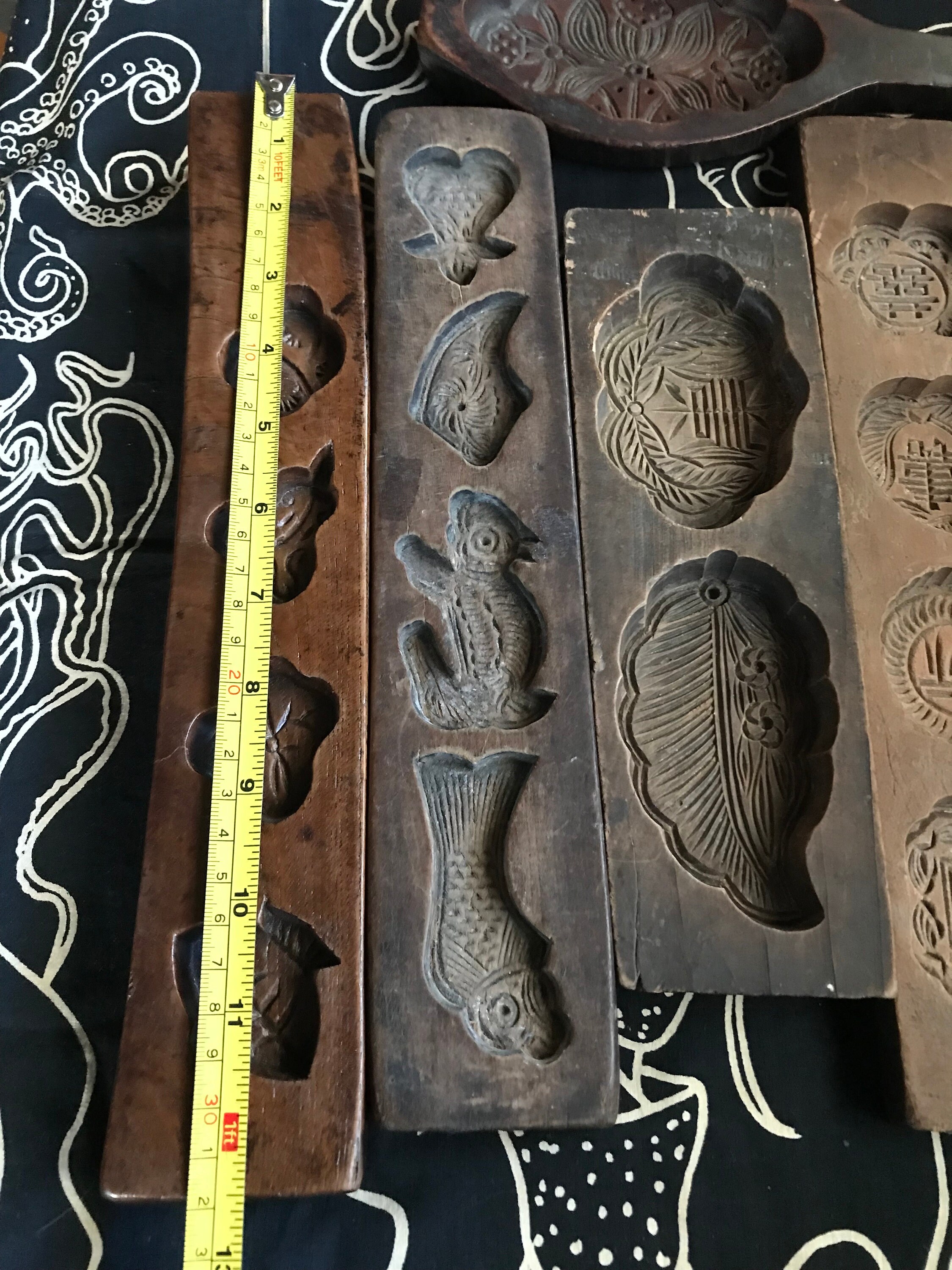 Antique Japanese Wooden Molds Japanese Rice Wood Molds Architectural ...