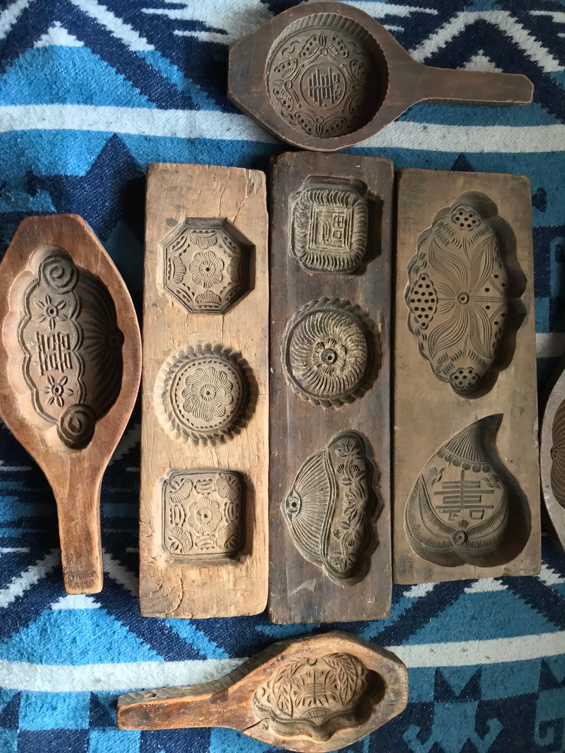 Antique Japanese Wooden Molds Japanese Rice Wood Molds Architectural ...