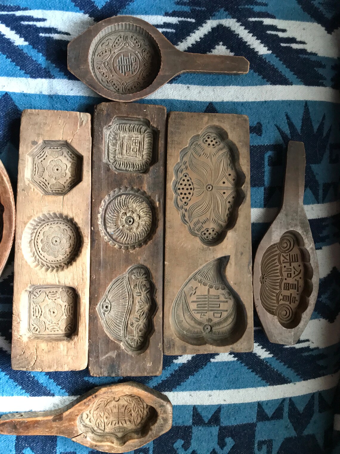 Antique Japanese Wooden Molds Japanese Rice Wood Molds Architectural ...