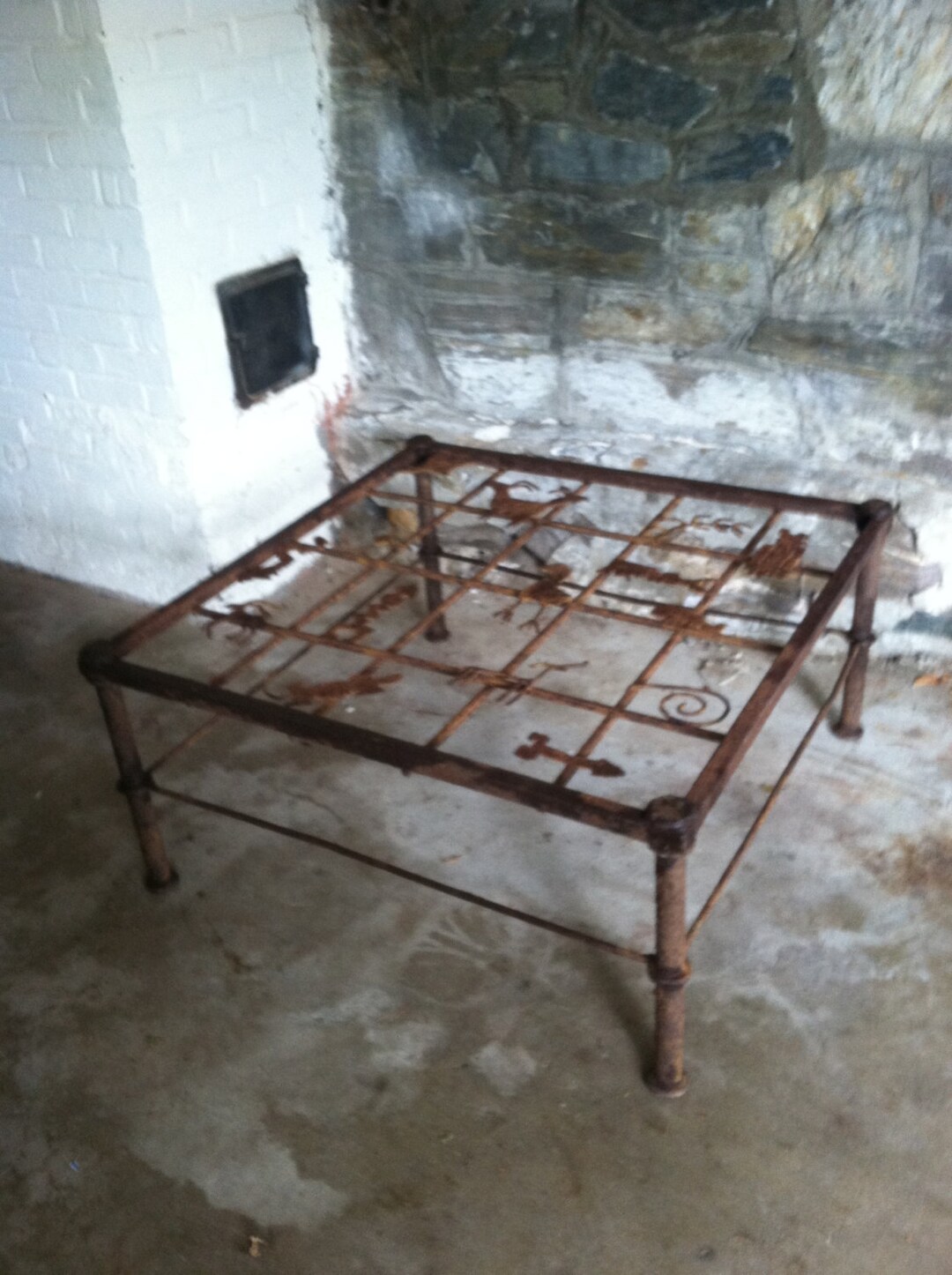 Antique Iron Table After Diego Giacometti Mid Century Table Brutalist ...