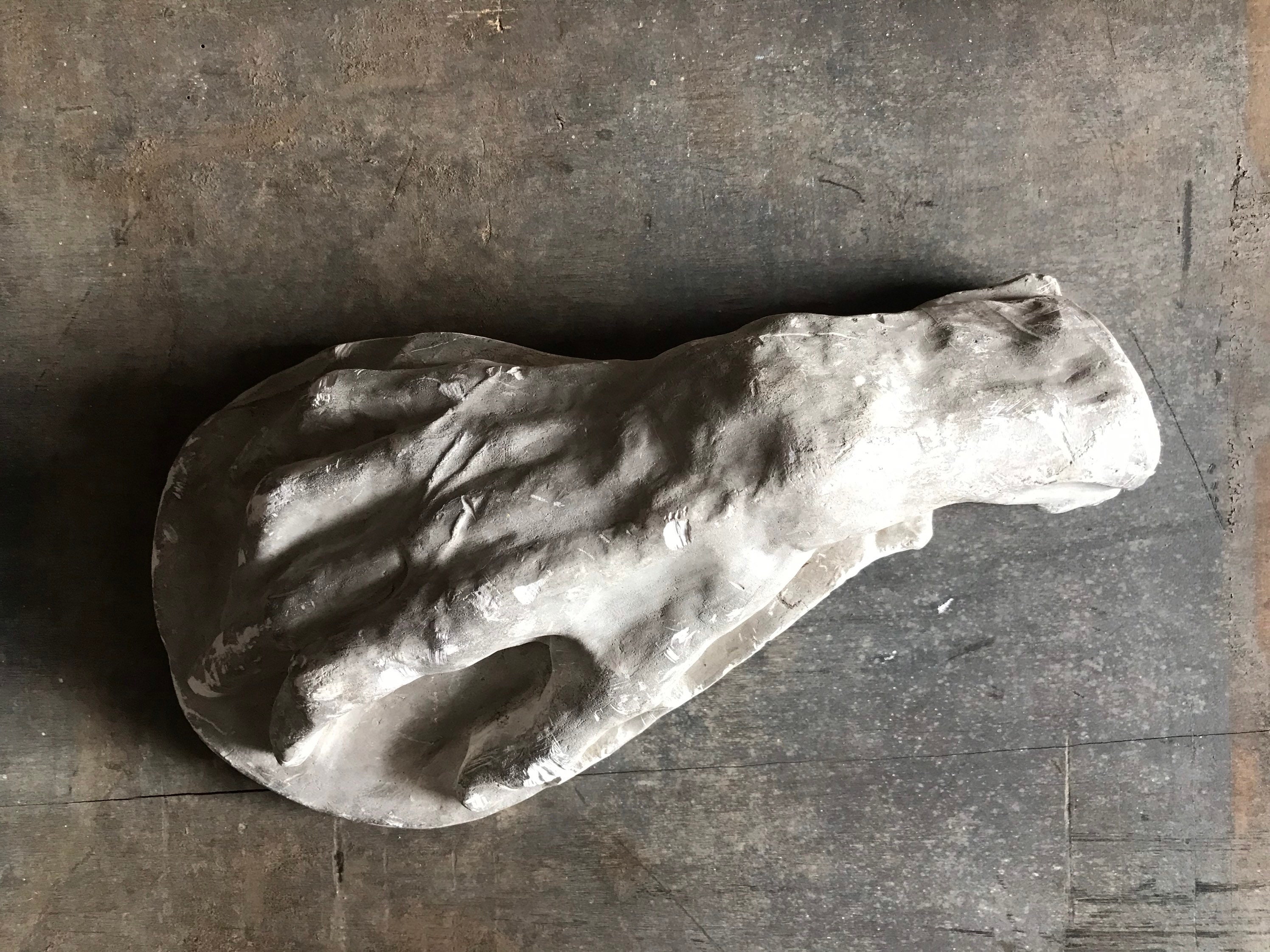 Antique French Artist Model Hand Garden Fragment Plaster Sculpture ...