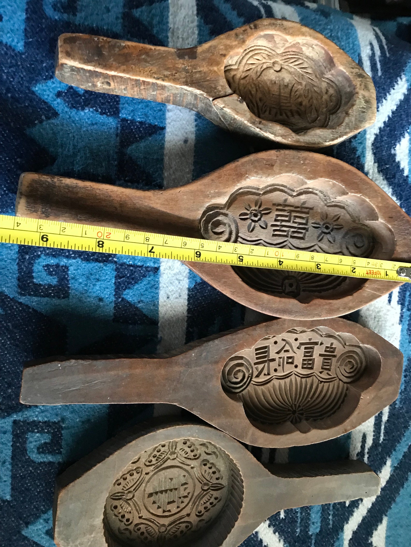 Antique Japanese Wooden Molds Japanese Rice Wood Molds Architectural ...