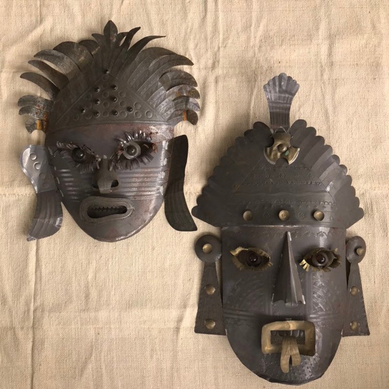 Mexican Tin Mask - Etsy